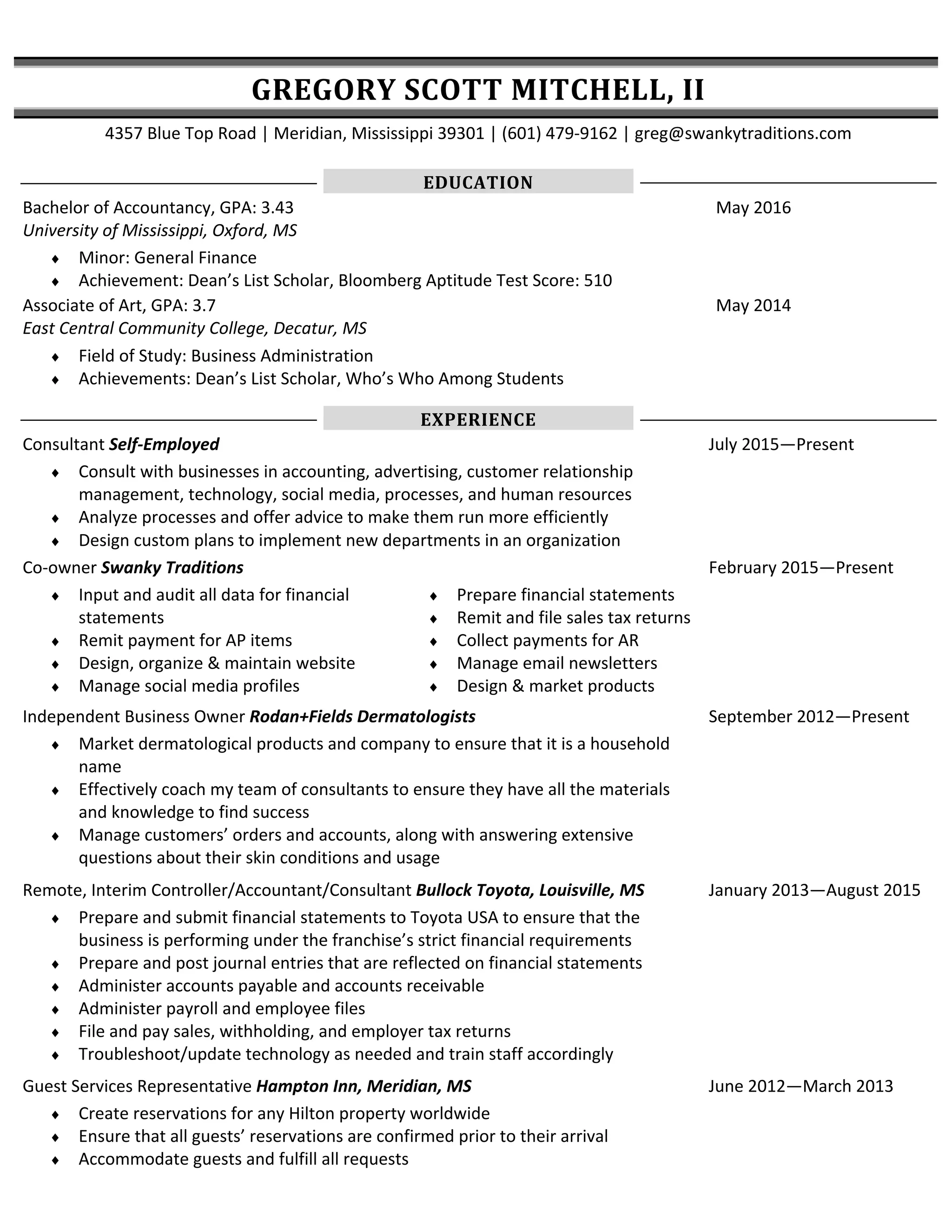 Greg Mitchell Resume | PDF