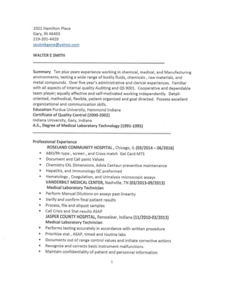 Walter's Current resume | PDF | Resume Writing and Advice | Job Search