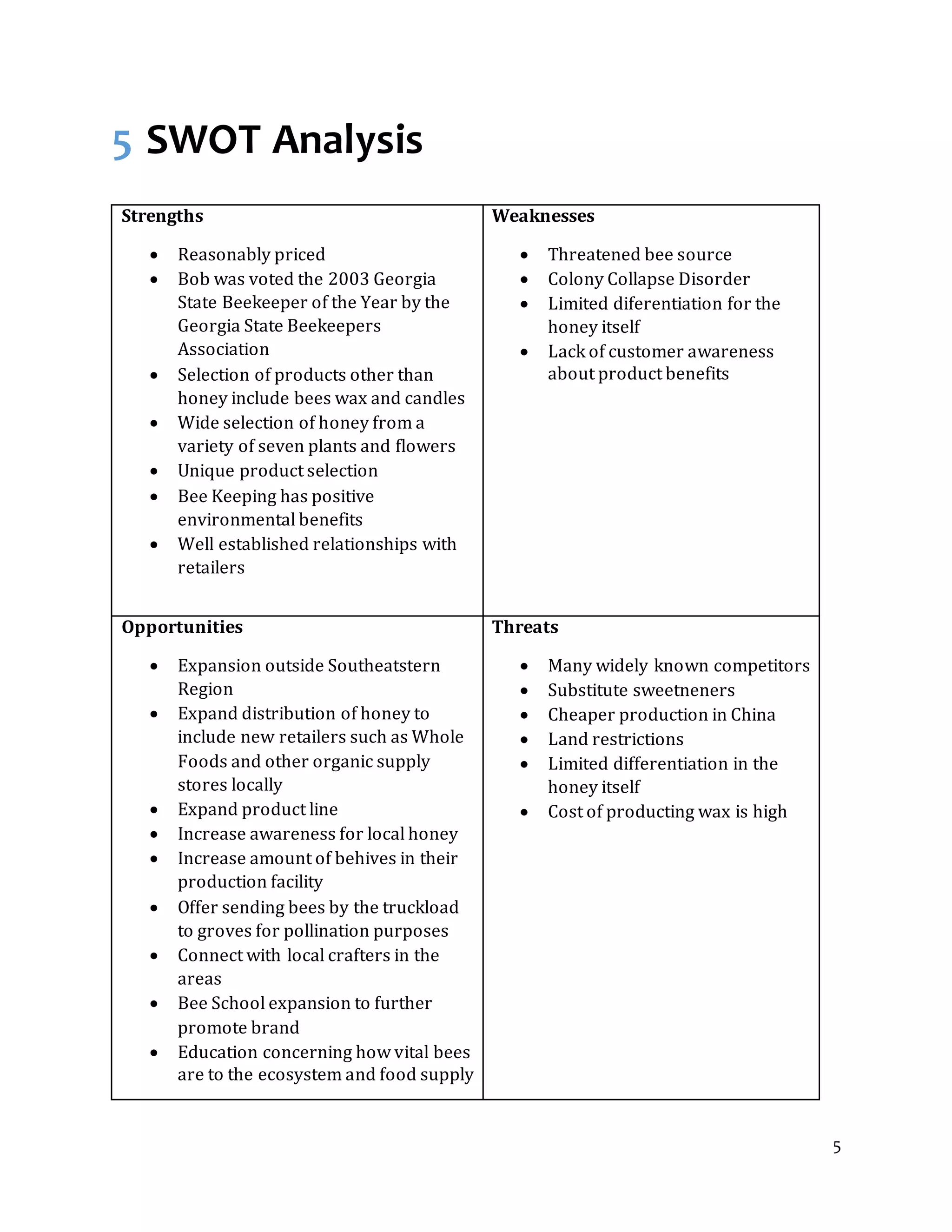 HONEY MARKETING PLAN | DOCX