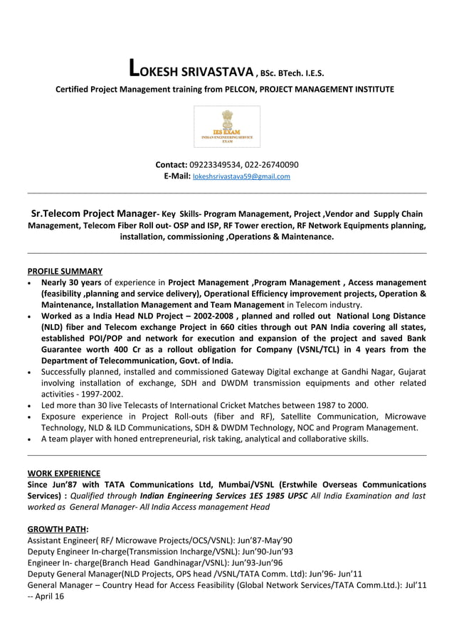 Lokesh_Srivastava_CV_6 | PDF