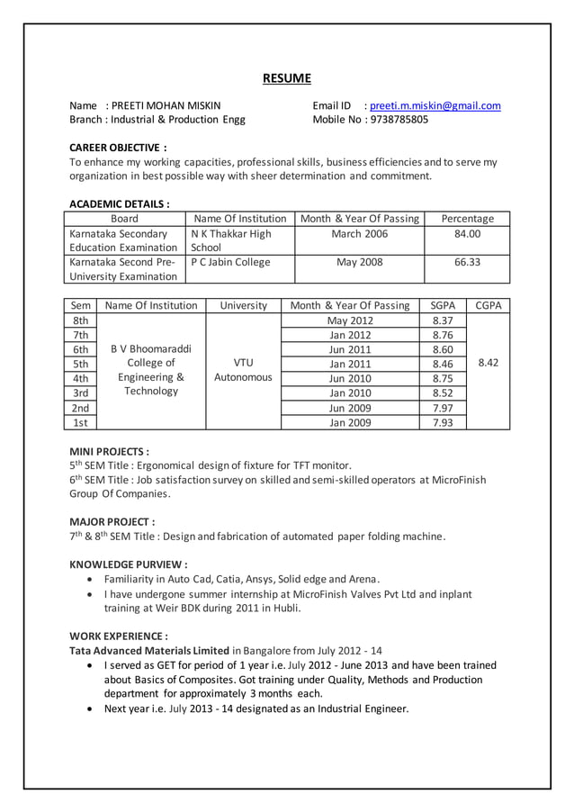 Preeti_Resume | PDF