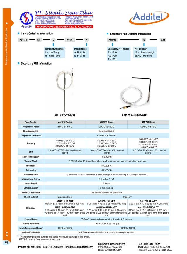 Technical Data Additel 875 Dry Well Calibrator | PDF | Cameras and ...