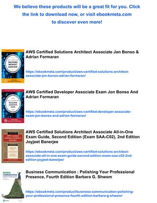 AWS Certified Solutions Architect Associate SAA C03 Jon Bonso | PDF