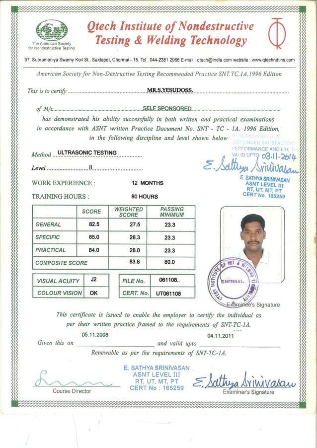 UT CERTIFICATE | PDF