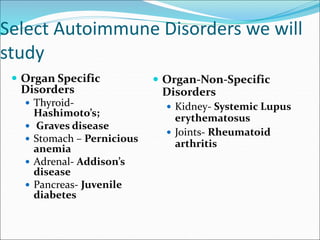 auto immune disorders basic information and lab testing | PPT