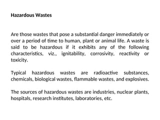 chapter 1 Solid waste management environmental Engineering | PPT