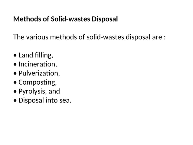 Environmental SOlid waste management chapter one | PPT