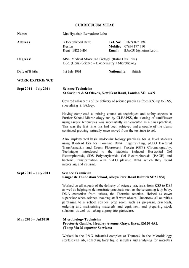 Hyacinth Lobo CV 2016 final | DOCX