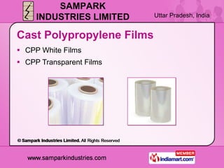 Cast Polypropylene Films by Sampark Industries Limited Greater Noida | PPS