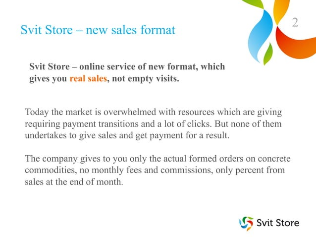 Svit Store. Presentation | PDF