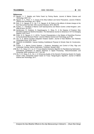 Analyzing the Sea Weather Effects to the Ship Maneuvering in Vietnam’s ...