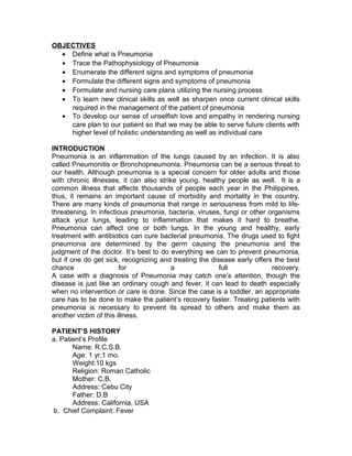 87760496 case-study-pneumonia | DOC