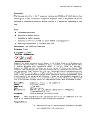 Himanshu_Oracle_DBA_Resume | PDF