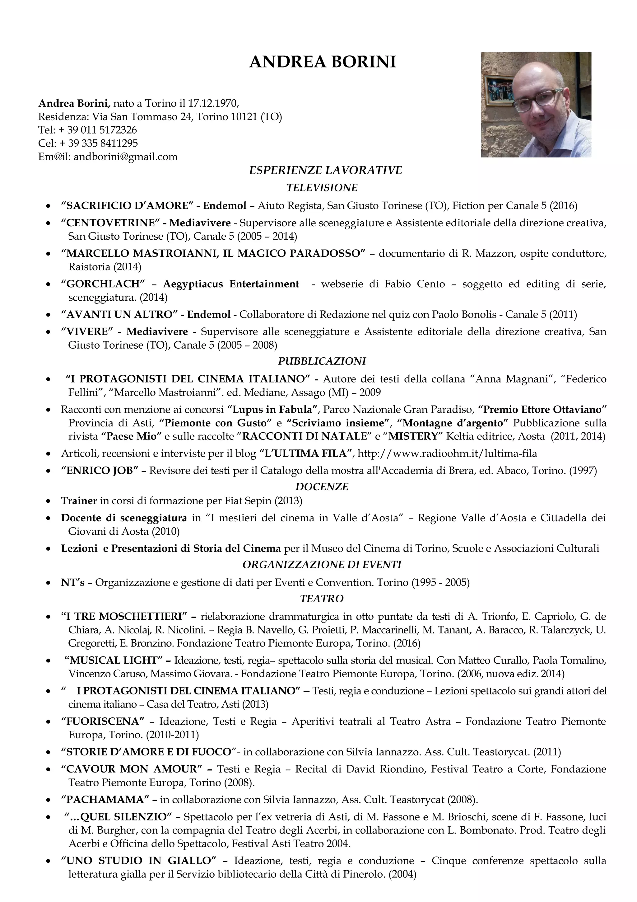 Andrea_Borini_Curriculum_Vitae_2016 | DOC