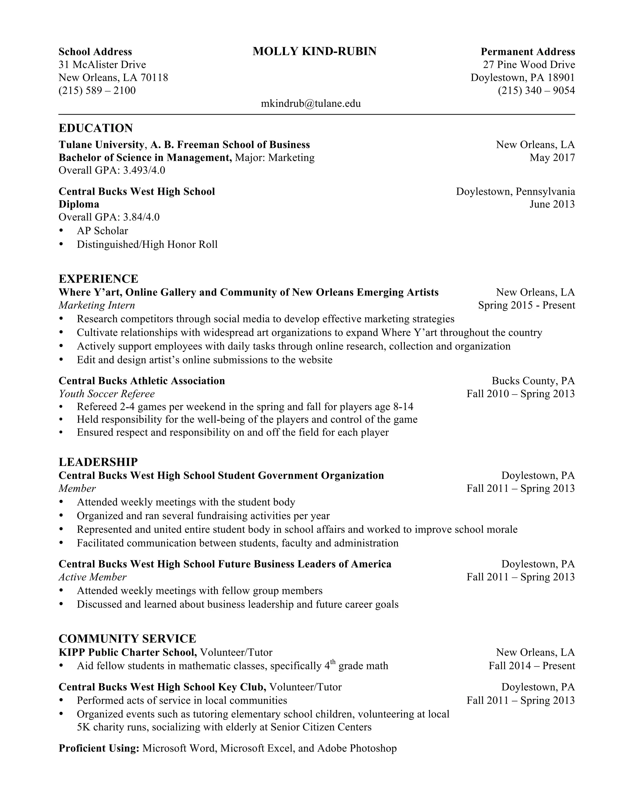 Molly Kind-Rubin Resume | PDF