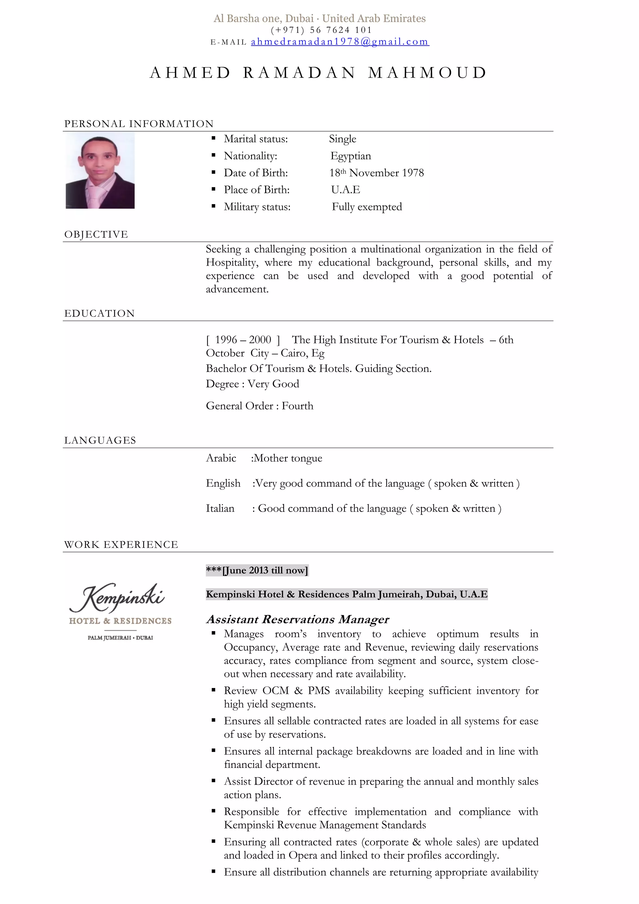 Ahmed Ramadan_CV updated Aug 2016 | PDF