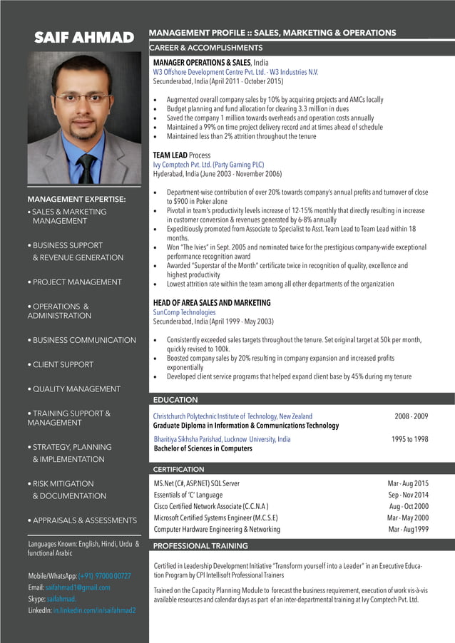 Saif Resume_2016_S&M | PDF