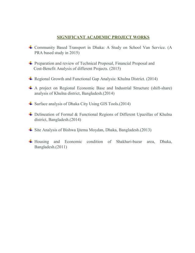 Important Academic Projects | PDF