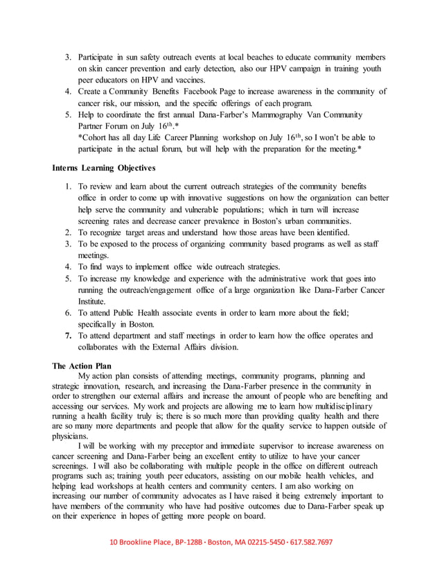 2015 Internship Plan | PDF