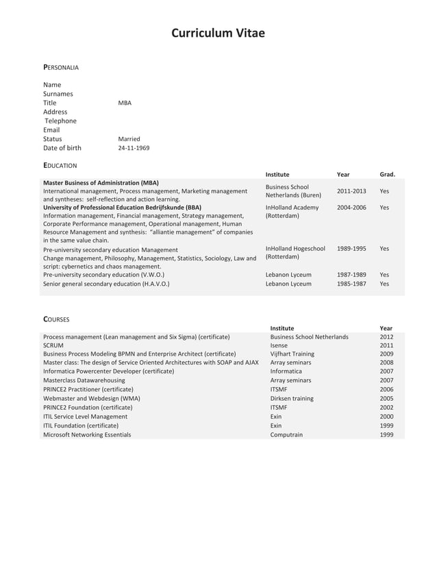 Resume Template | PDF | Business Administration | Business