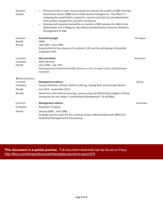 Resume Template | PDF | Business Administration | Business