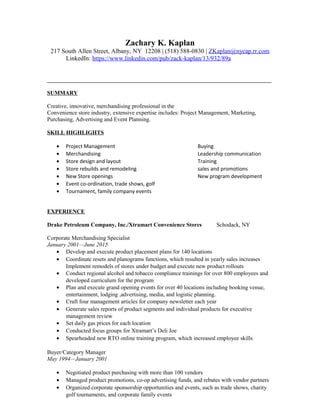 ZKaplan Resumerevjuky2015 | PDF