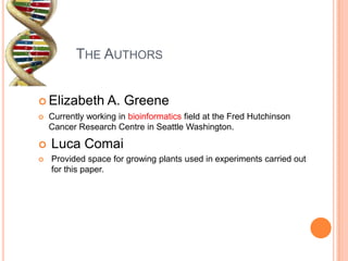 TILLING of cotton and BIOINFORMATICS | PPTX