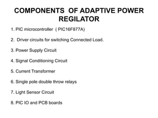 ADAPTIVE POWER REGULATOR | PPTX