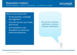 Reputation matters - what's yours? | PDF | Business | Business and Finance