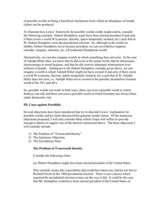 The Problems of Modal Realism | PDF