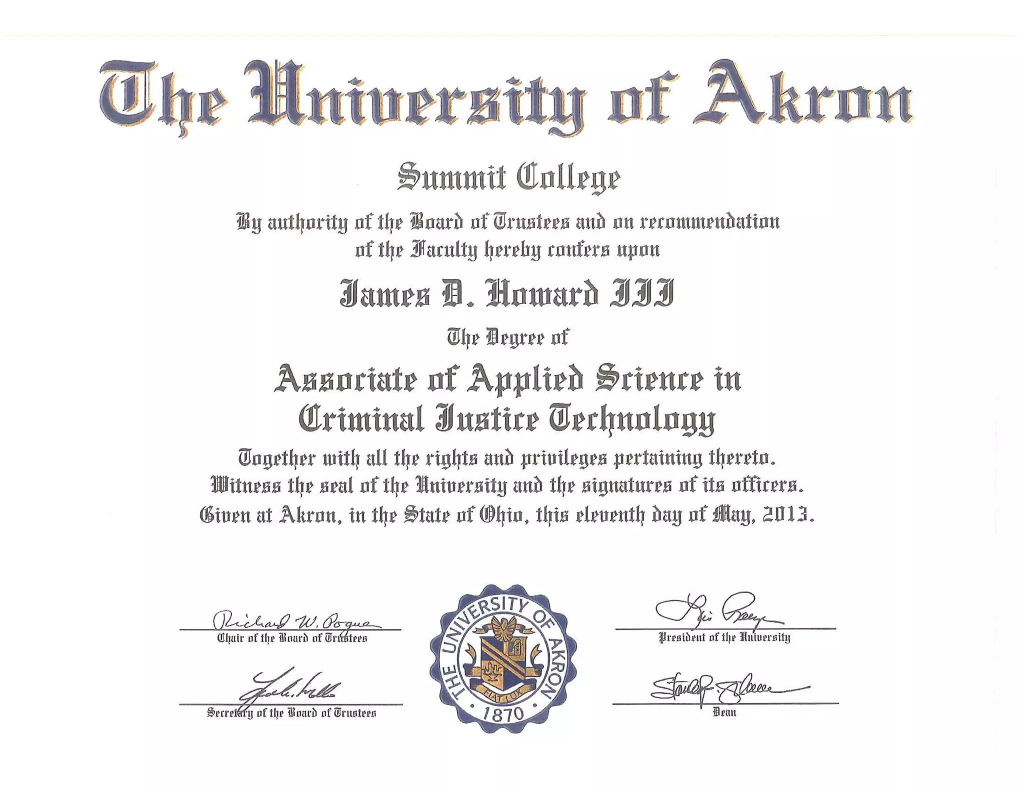 Associate of Applied Science in Criminal Justice Technology | PPT