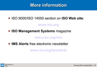 overview of ISO | PPT