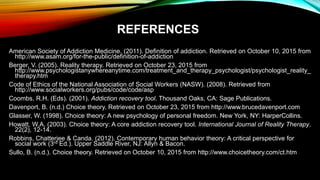 Theories of Addiction-Choice Theory PowerPoint | PPTX