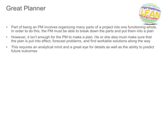 Qualities of a Great Program Manager | PPTX