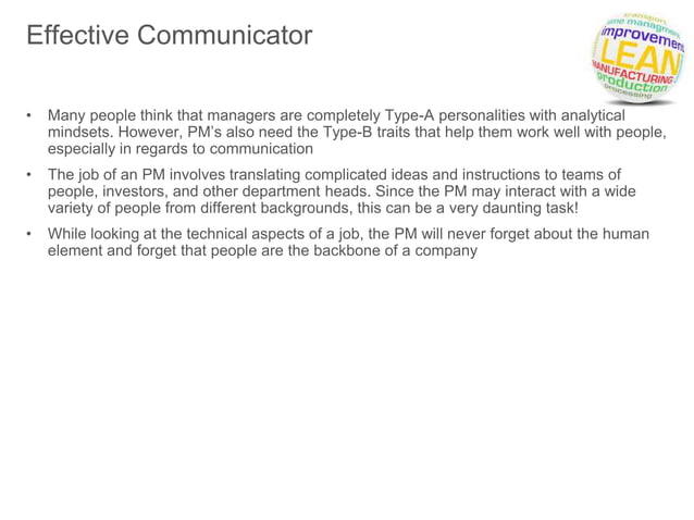 Qualities of a Great Program Manager | PPT