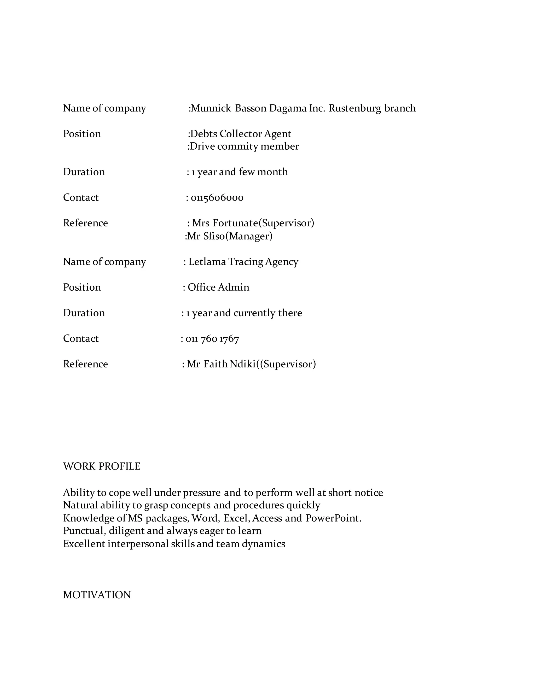 Kabelo Motloba CV (1) | DOCX