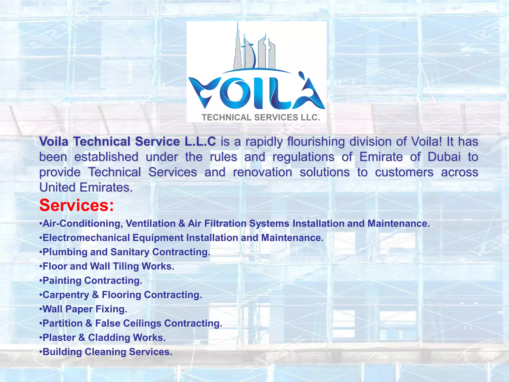 VOILA TECHNICAL SERVICES (1) | PDF