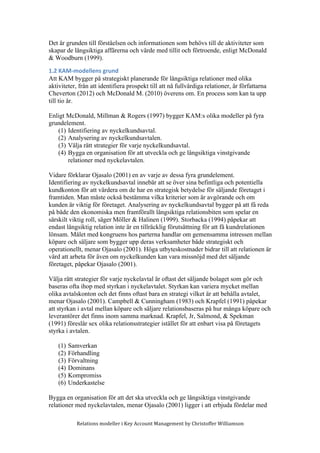 Relationsmodeller i Key Account Management | PDF