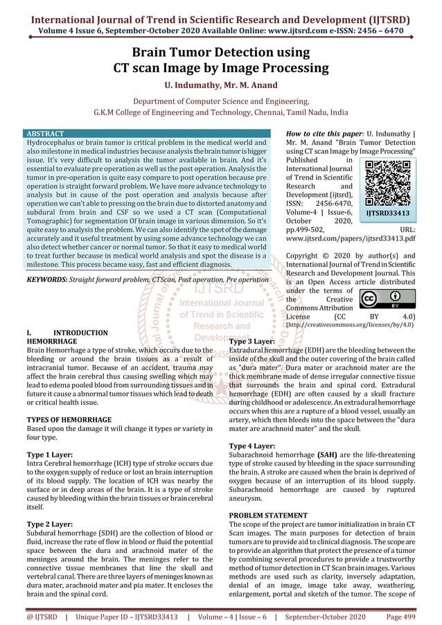 Brain Tumor Detection Using Ct Scan Image By Image Processing Pdf