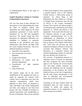 Repatriation Training and Their Adjustment | PDF