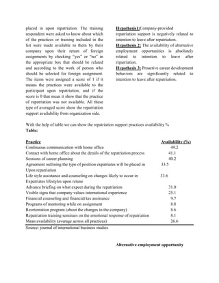 Repatriation Training and Their Adjustment | PDF