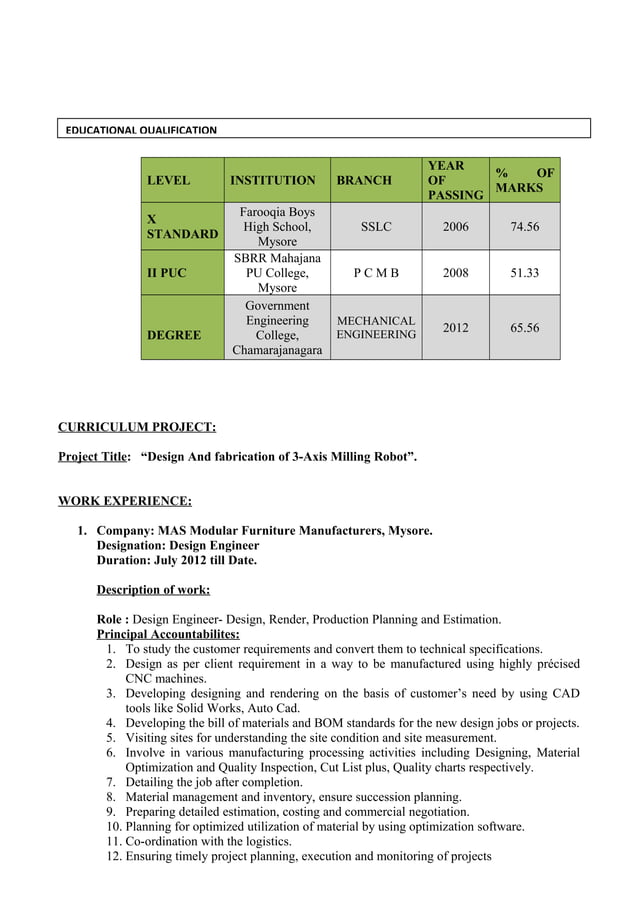 MAHBOOB PASHA CV | PDF