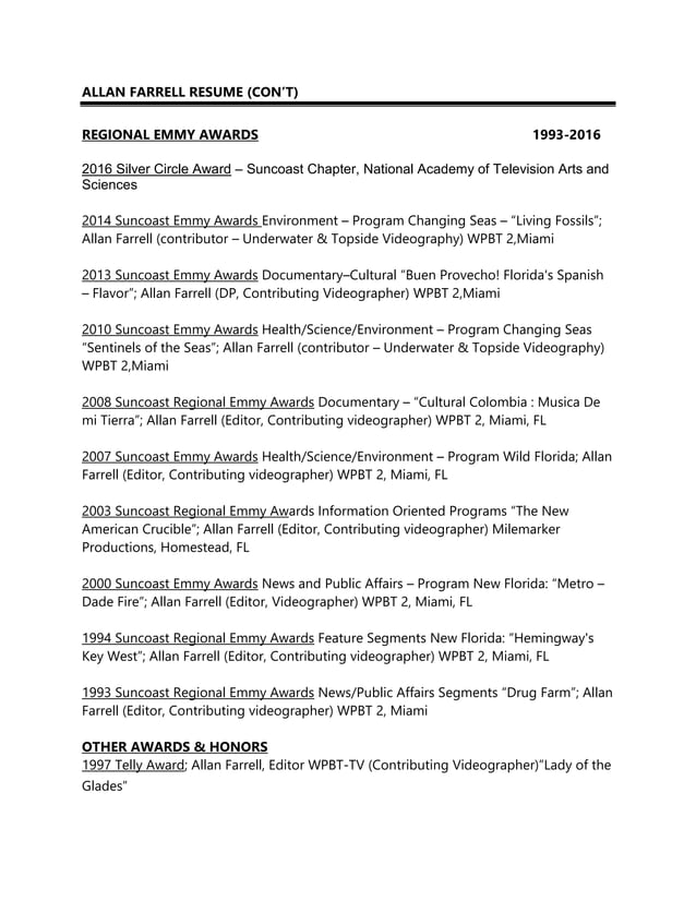 Allan Farrell Resume Final - Copy | PDF