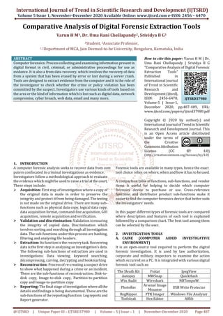 Comparative Analysis of Digital Forensic Extraction Tools | PDF