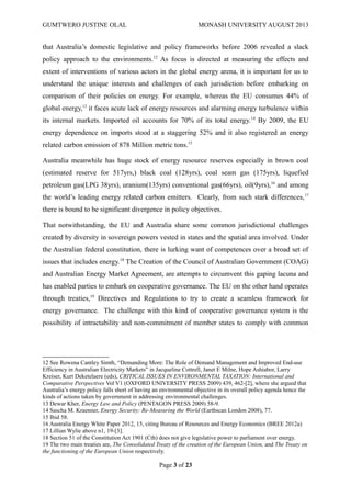 Analysis of energy Poicies in the EU & Australia | RTF