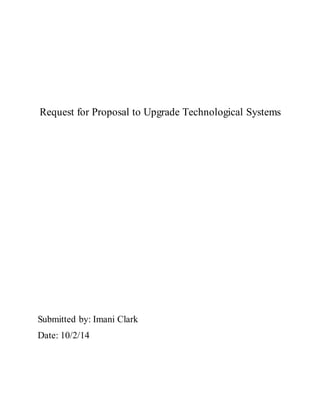 Request for Proposal to Upgrade Technological Equipment | DOCX