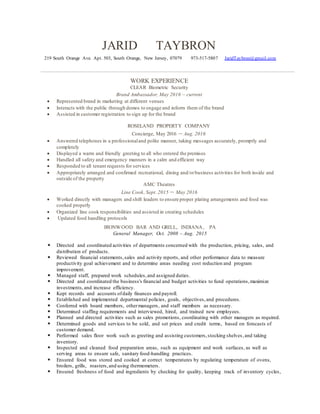 JARIDTAYBRON -resume` | PDF