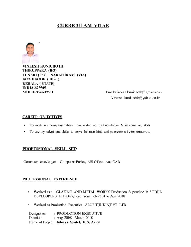 VINEESH CV (4) | PDF