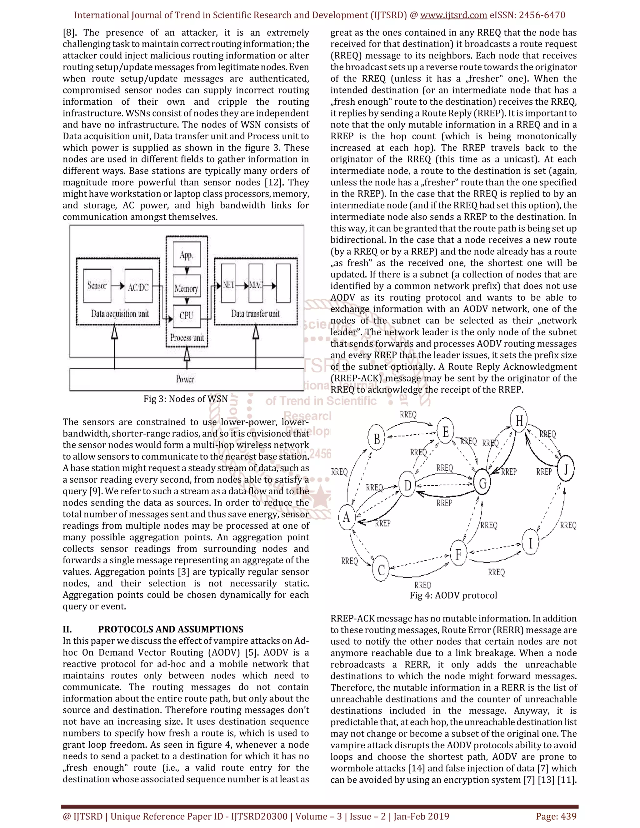 Detection Of Vampire Attacks In Ad Hoc Wireless Sensor Network Evaluation And Protection Pdf