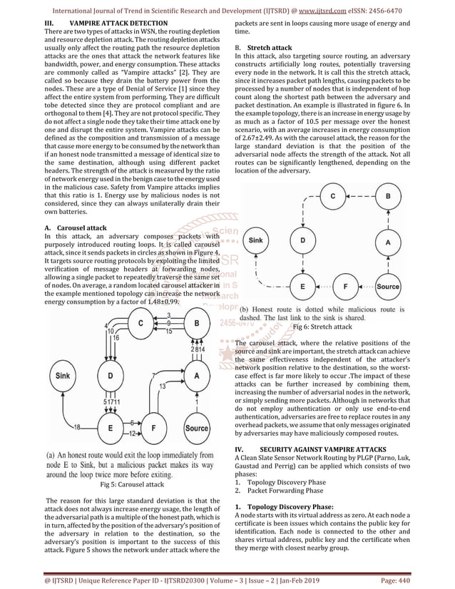 Detection of Vampire Attacks in Ad-Hoc Wireless Sensor Network Evaluation and Protection | PDF